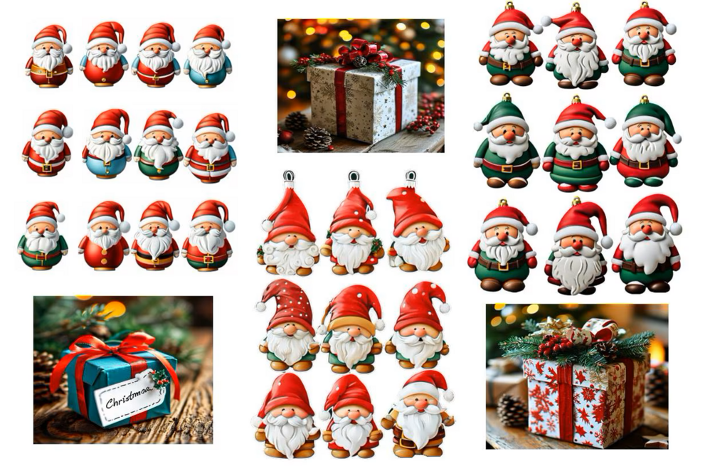PNG, Christmas Ornaments Clipart bundle, set1, Festive Decoration ...