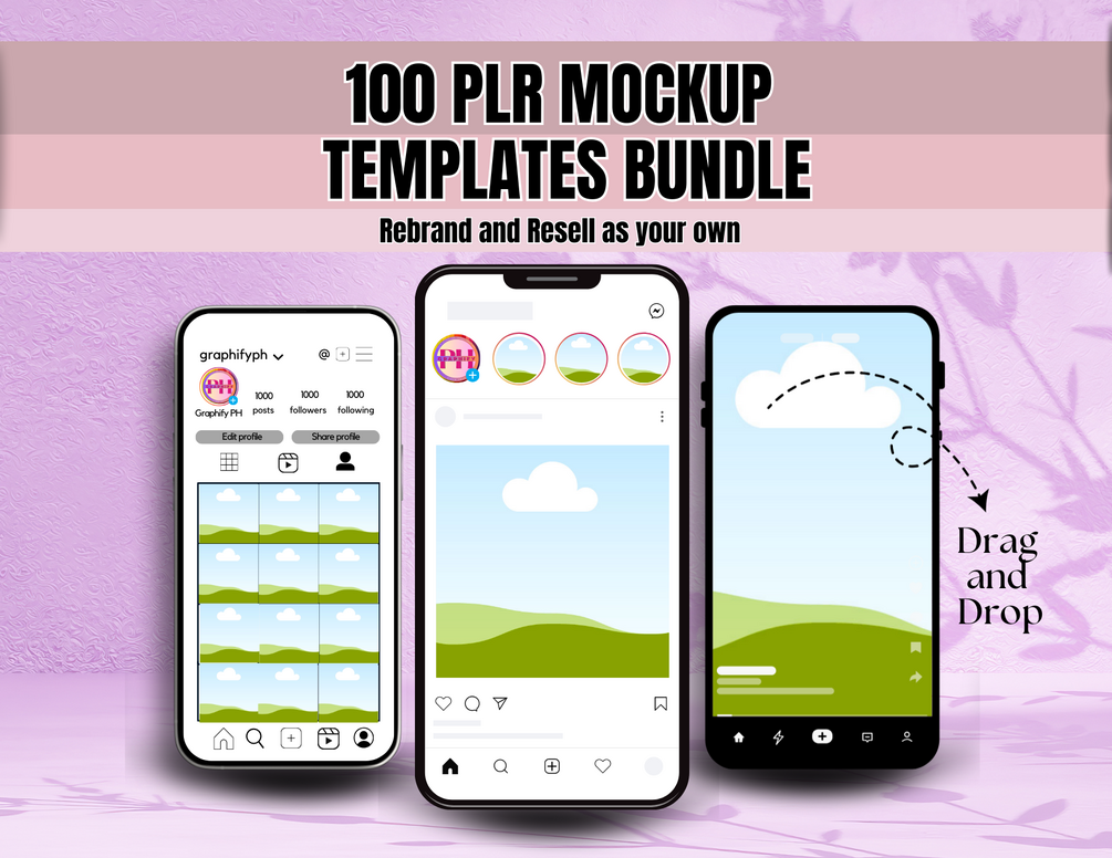 100 PLR MOCKUP TEMPLATES BUNDLE – TARO PALETTE | GraphifyPH