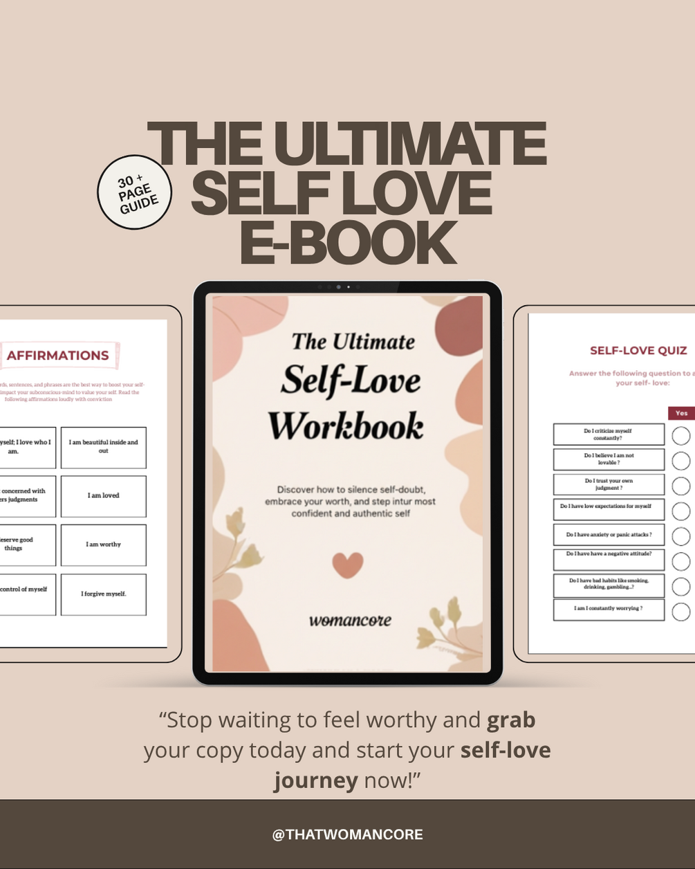 The Ultimate Self-Love Workbook: Your Journey to Confidence & Inner Peace