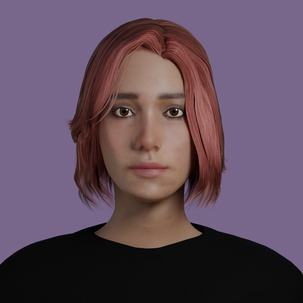Chatbot Replika's face - 3D model
