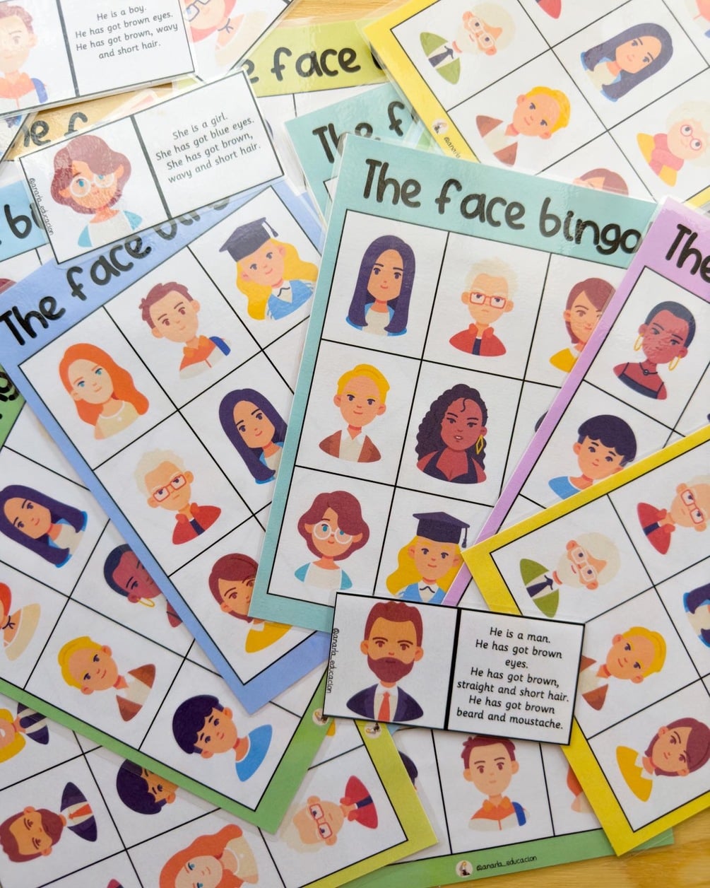 The faces bingo