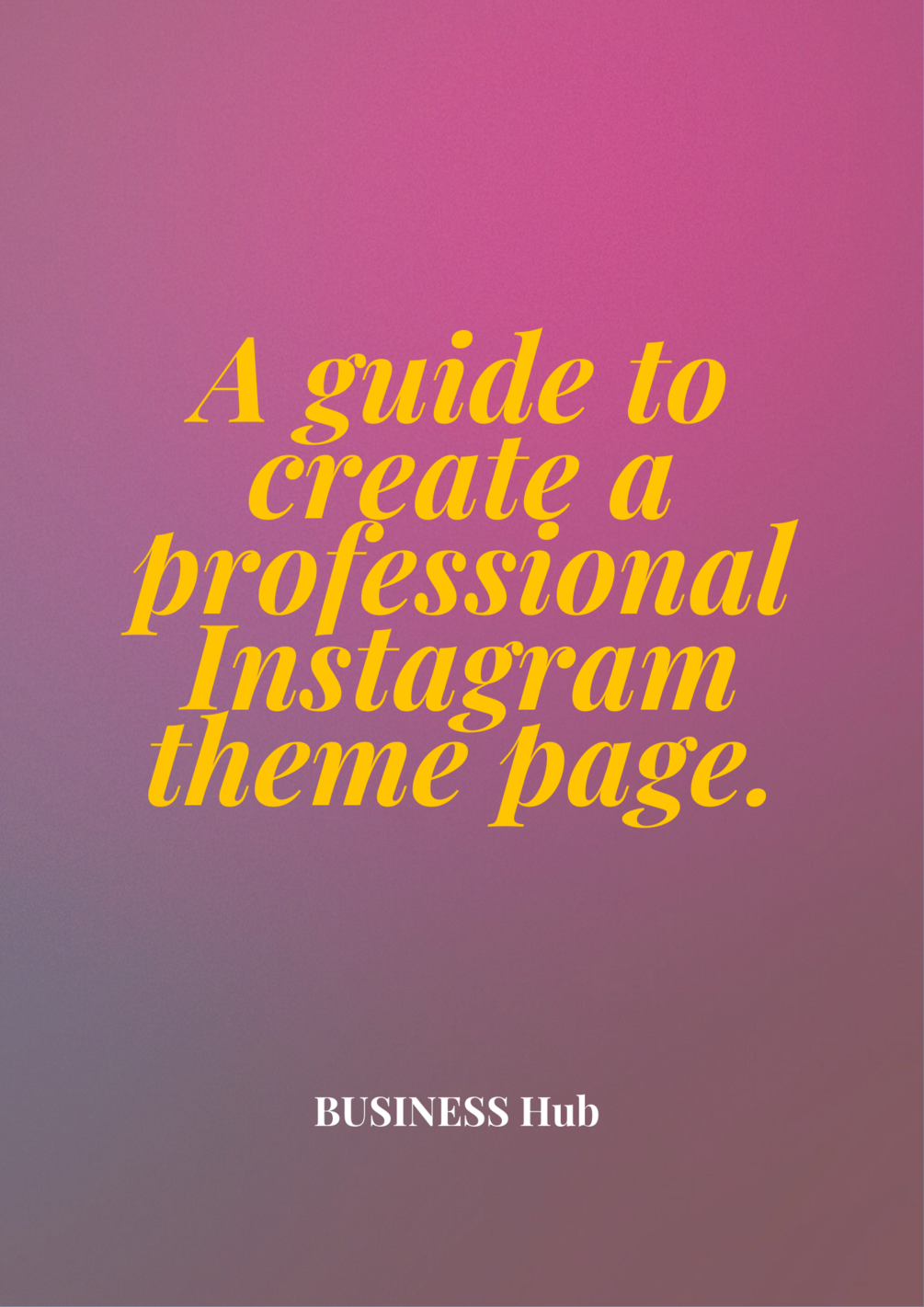 Professional Instagram theme page business