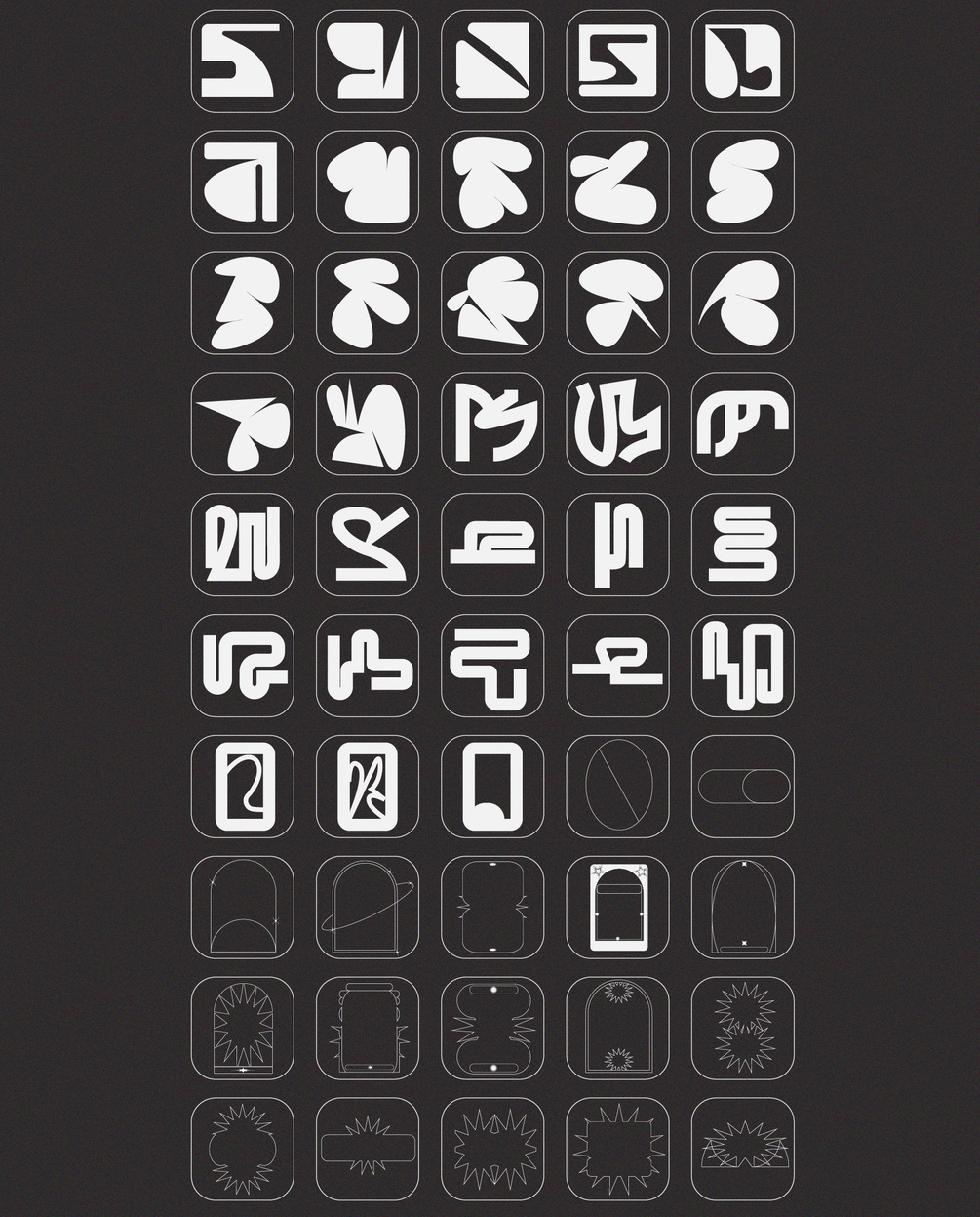 Design Elements Pack #6: 100 Organic Shapes