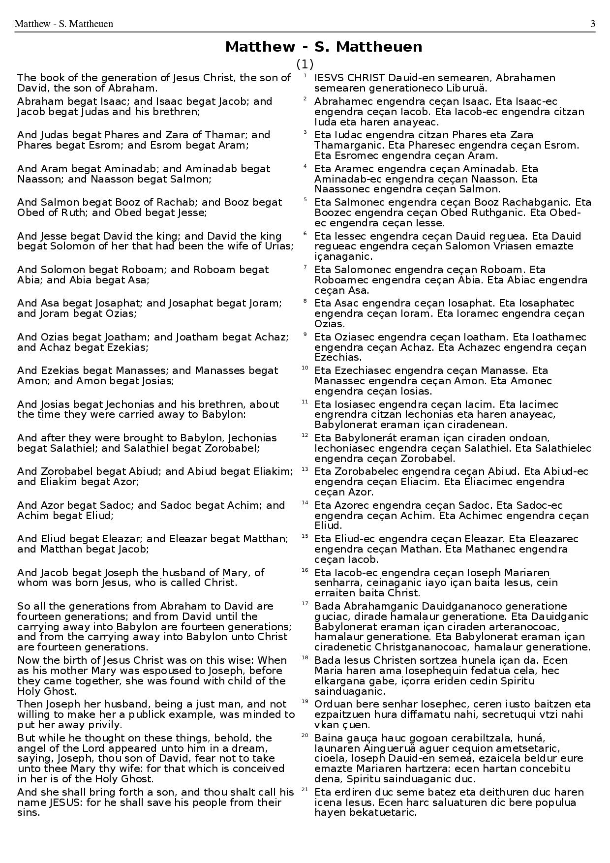 [PDF] New Testament: English - Basque parallel text