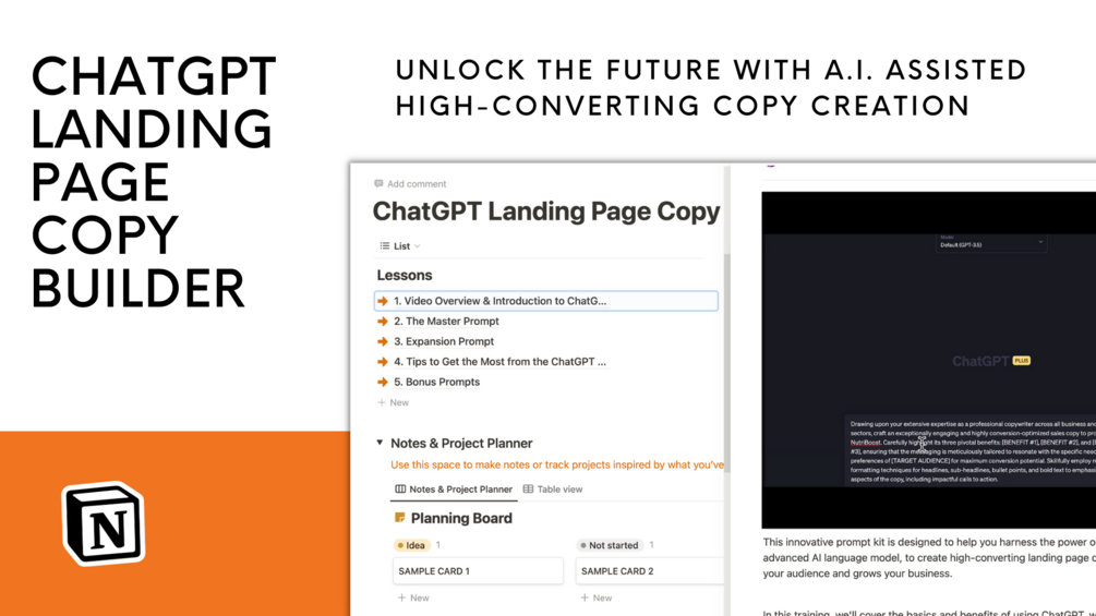 ChatGPT Landing Page Copy Builder
