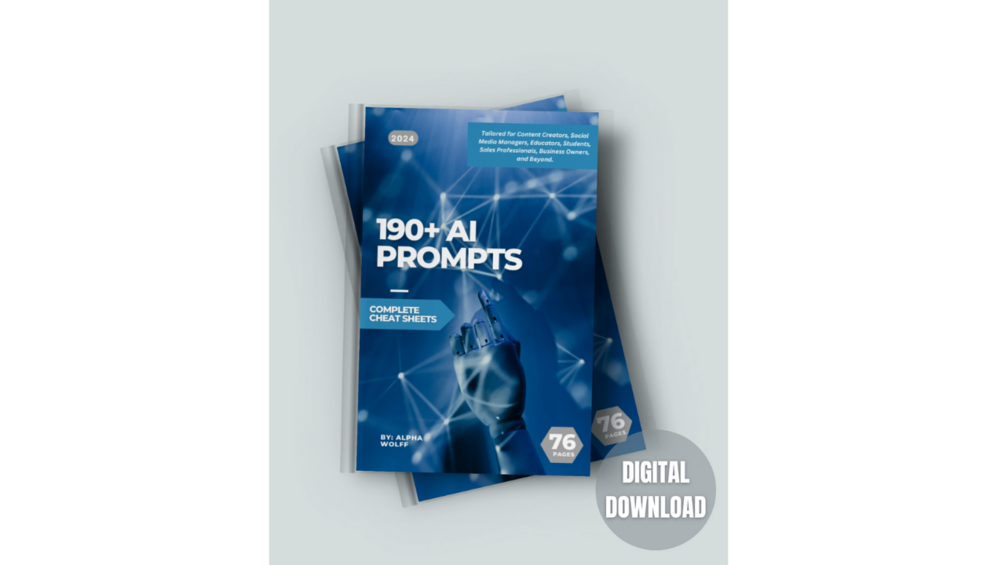190+ AI PROMPTS | COMPLETE CHEAT SHEETS | E-Book