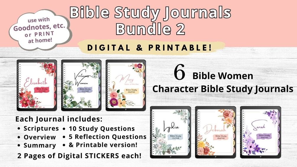 Digital Character Bible Study Journal Bundle 2