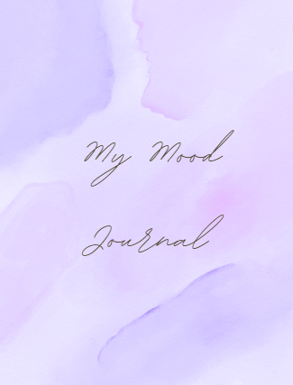 Purple Simple, Cute Mood Tracker/Journal