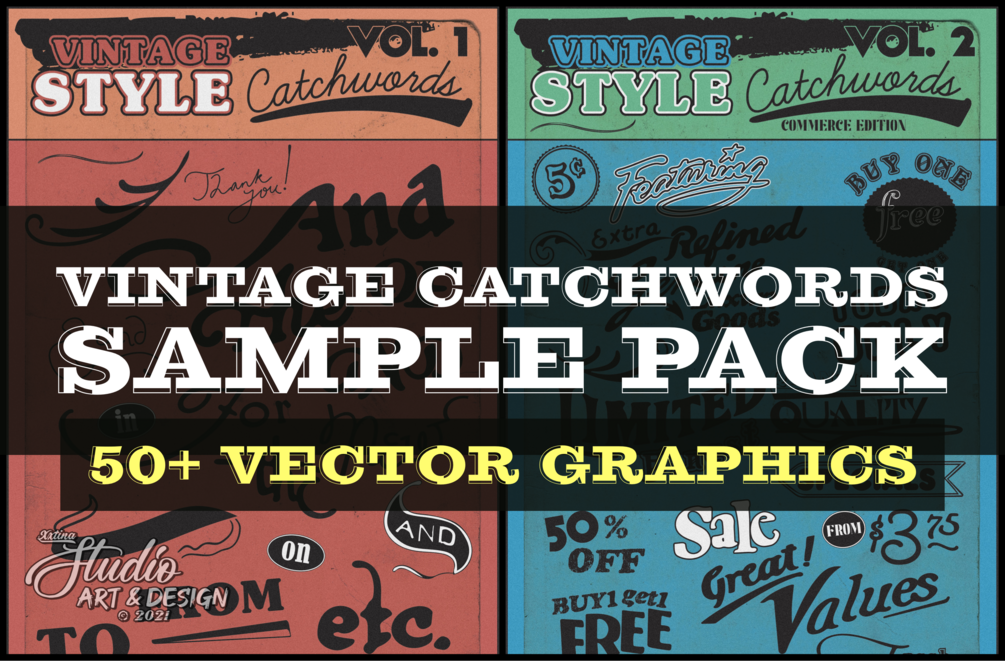 Vintage Catchwords Freebie