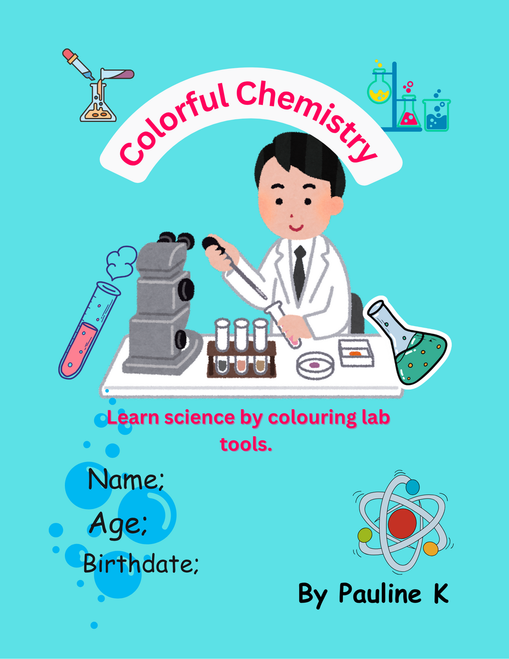 🧪 Science Lab Fun! — Coloring & Activity Book (Ages 6–12)