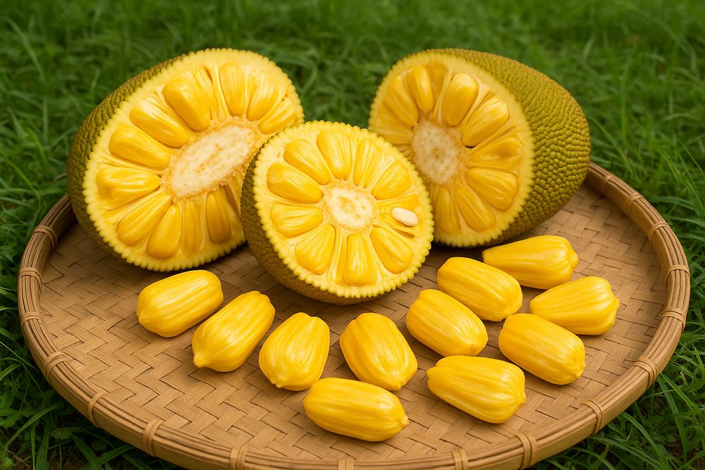 Golden Jackfruit – AI Art Print | Tropical Digital Wall Decor