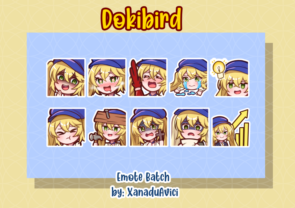 Dokibird Emotes! (Static Batch, For Personal Use!)