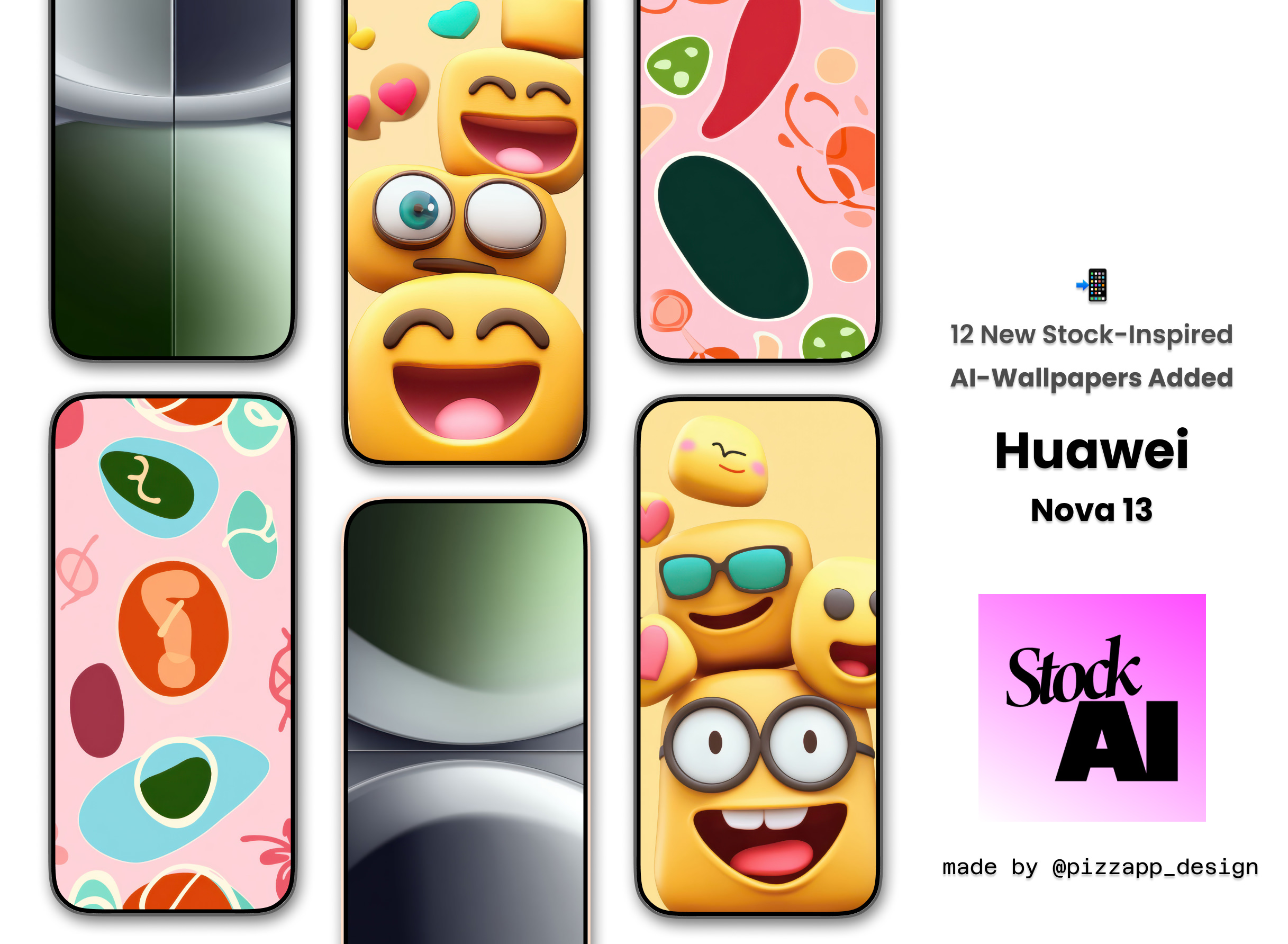 Huawei Nova 13 / AI-Walls Are Here ⭐️ 12 NEW now available inside StockAI - PizzApp Design