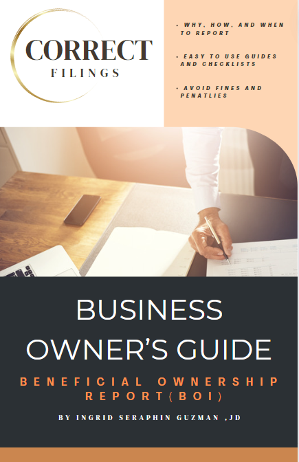 Business Owner's Guide - Beneficial Ownership Report (BOI)