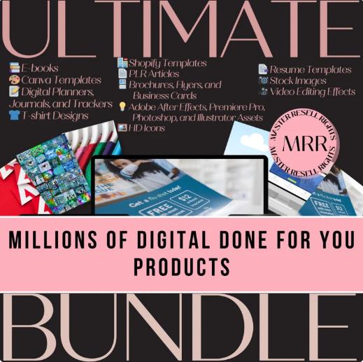 10+ Million Done-For-You Digital Products| Ultimate MRR Bundle
