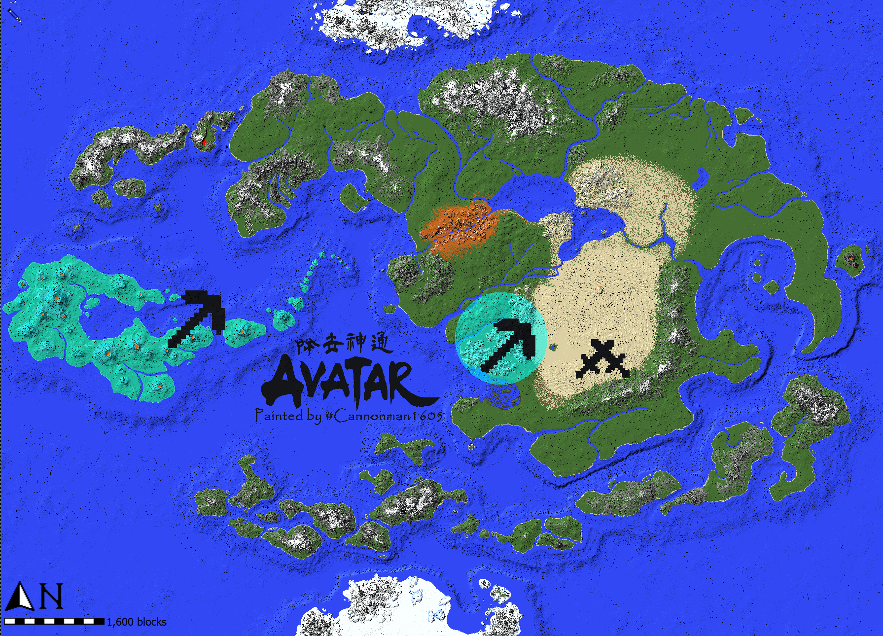 Avatar the Last Airbender World Map - FREE - Bedrock + Java Minecraft Map