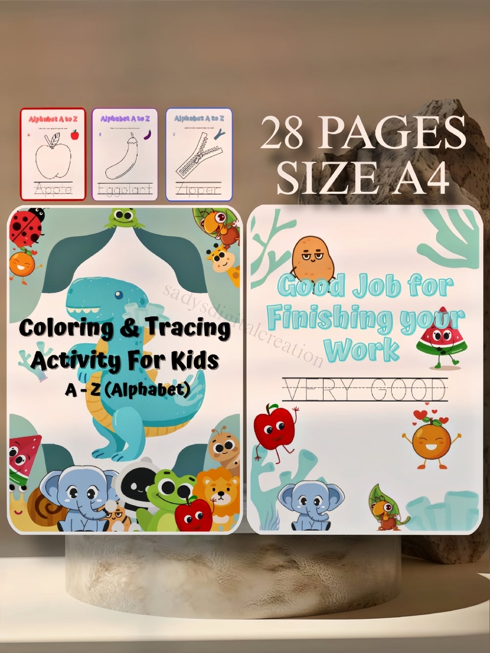 A - Z Alphabet Coloring & Tracing Activity for Kids | Sadys Digital ...