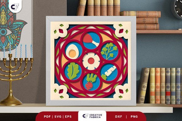 Passover Seder Plate 3D Paper Cut