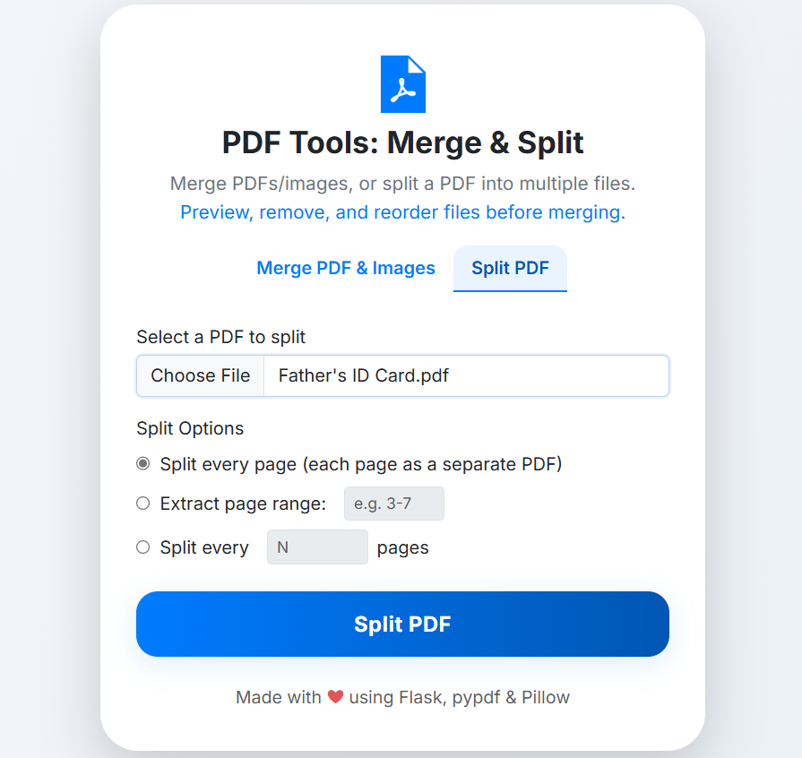 Pdf Merger and Splitter