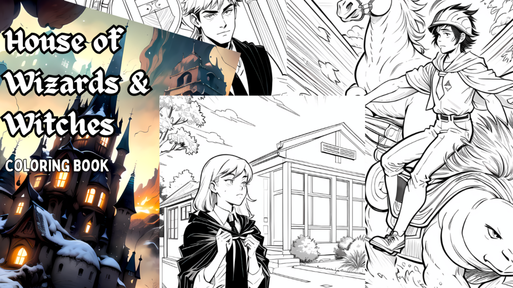 House of Wizards and Witches Coloring E-Book Ages 10-18, Fun Gift Idea ...