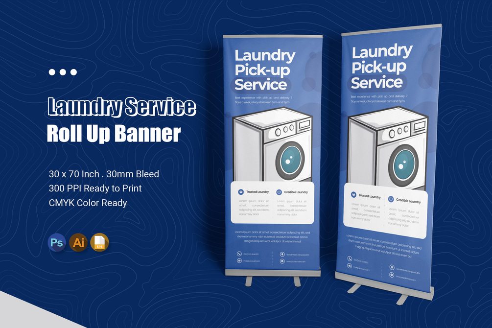 Laundry Service Roll Up Banner