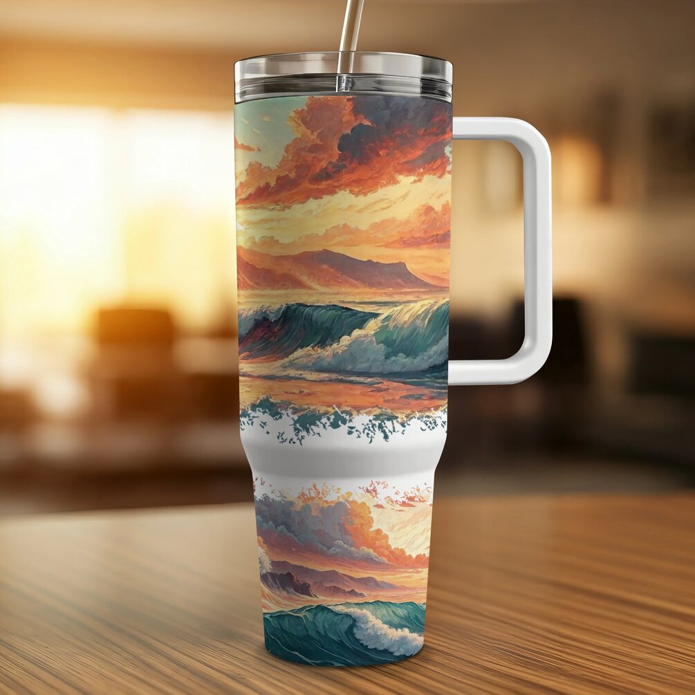 40 OZ. Sublimation Sunset Tumbler Wrap
