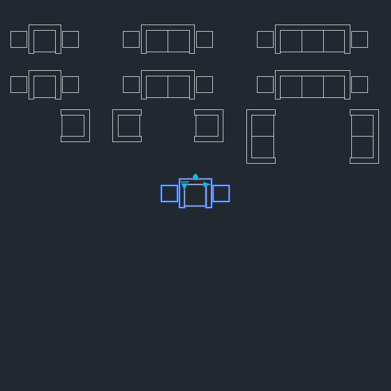 AUTOCAD DYNAMIC BLOCK: SOFA/COUCH