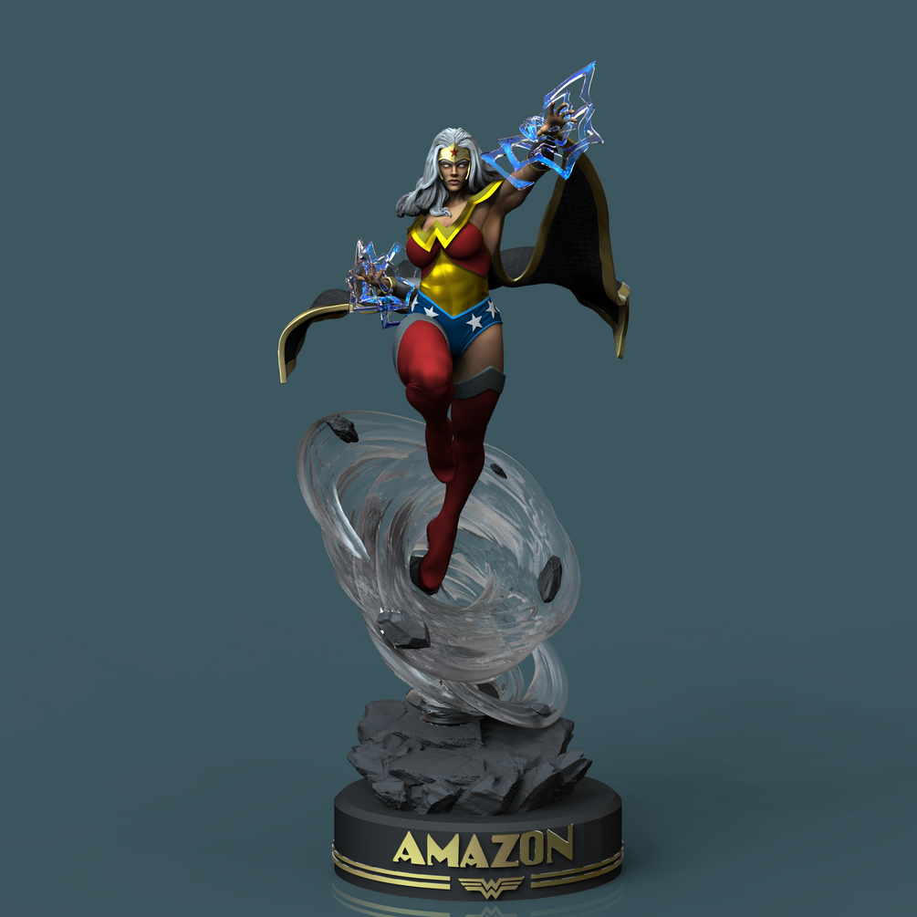 Amazon Amalgam comics STL for 3d printing Storm/Wonder woman