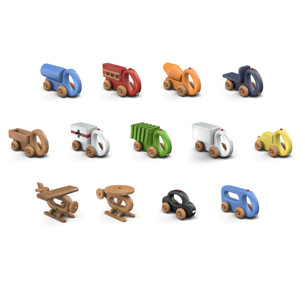 Full pack of toy cars