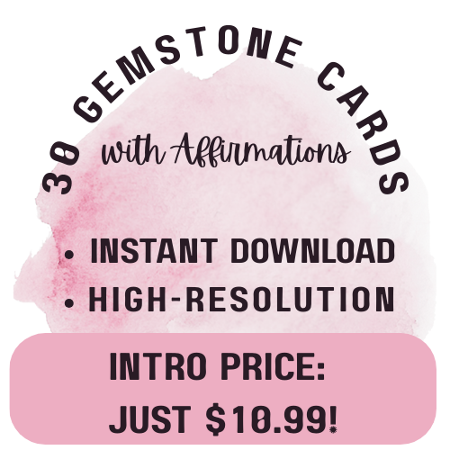 Set of 30 Gemstone Cards with Affirmations!!