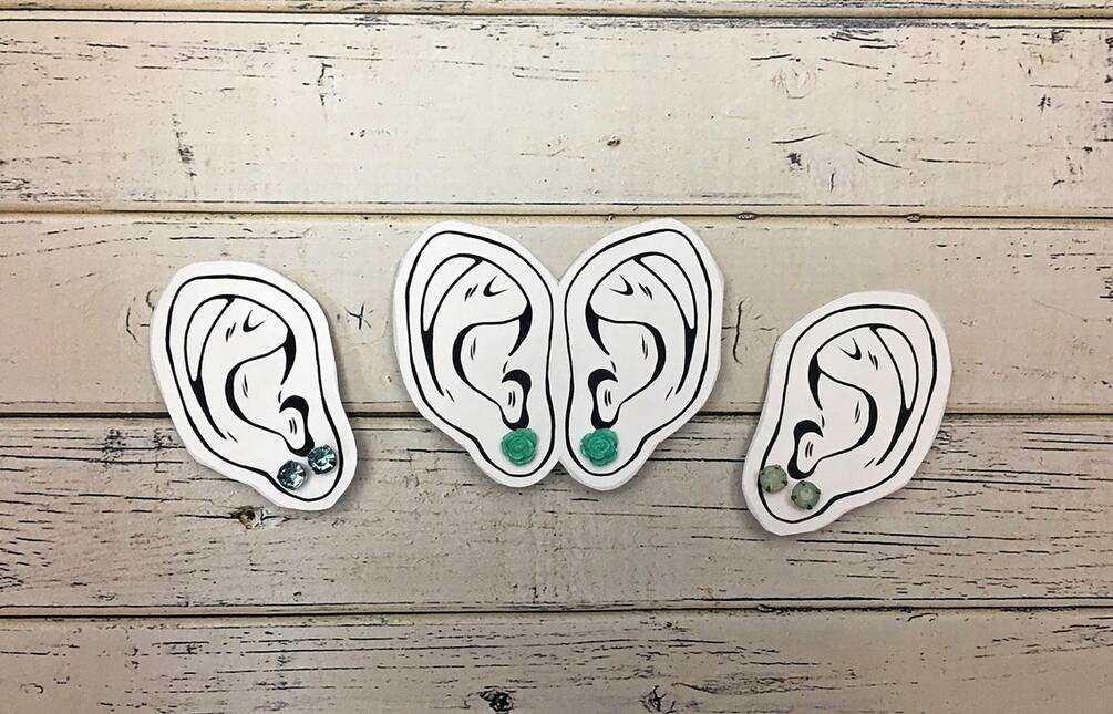 [Printable Display Template] Ear Earring Display Templates