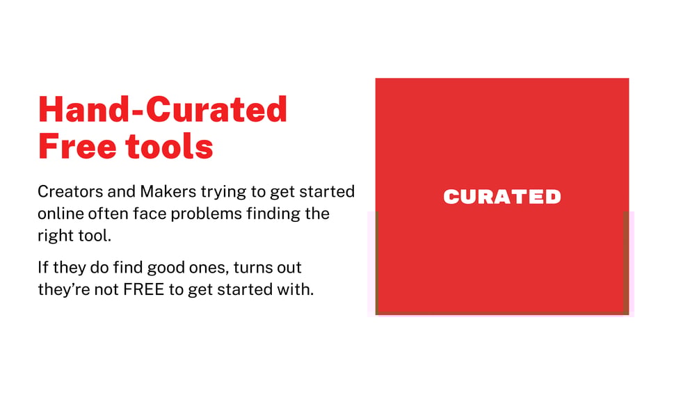 Curated: All the essential tools to explore digital landscape, inside Notion.