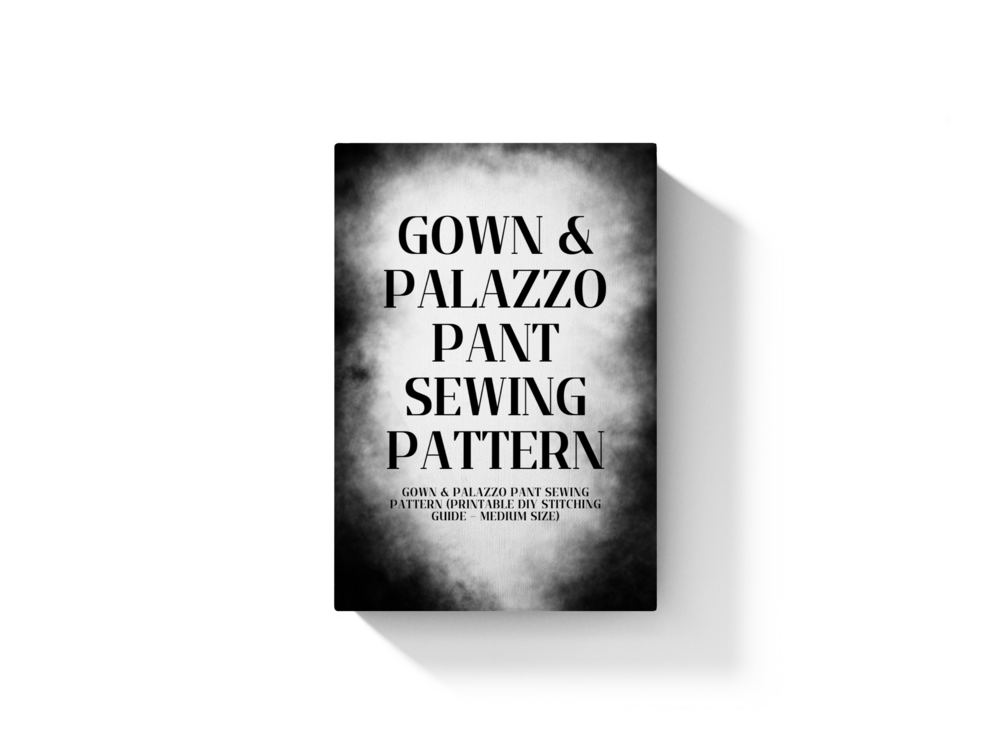 Gown & Palazzo Pant Sewing Pattern (Printable DIY Stitching Guide ...