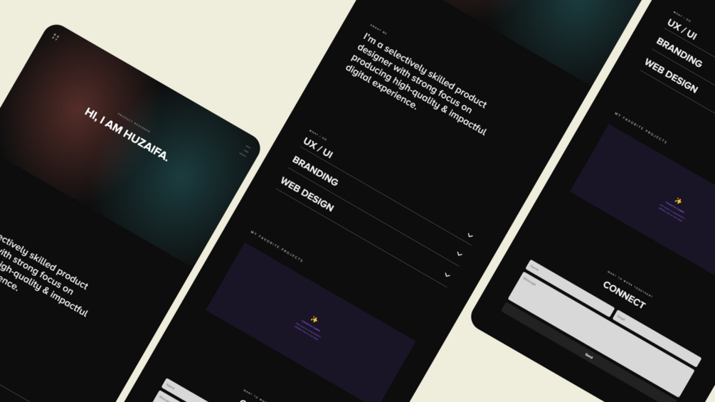 Minimalistic Portfolio website