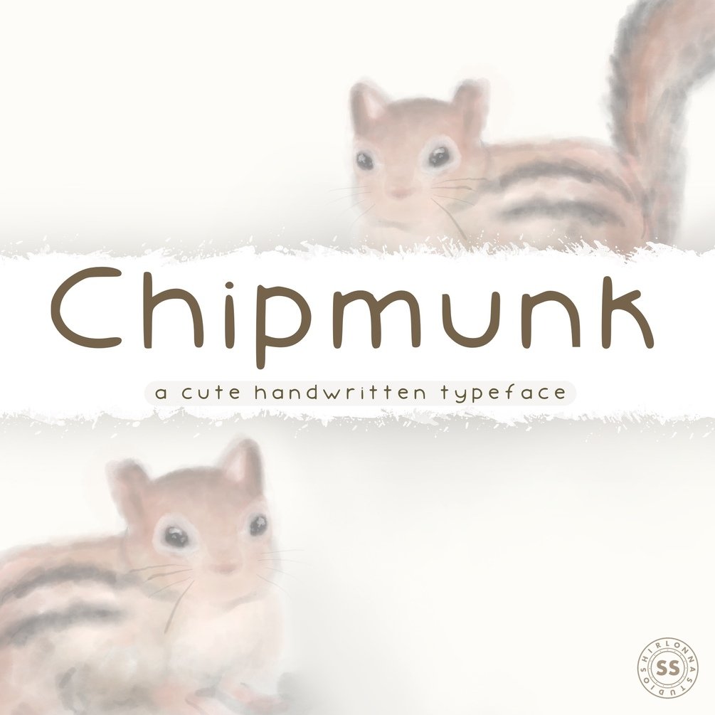 Chipmunk Typeface | .OTF & .TTF Handwritten Font | Procreate-compatible