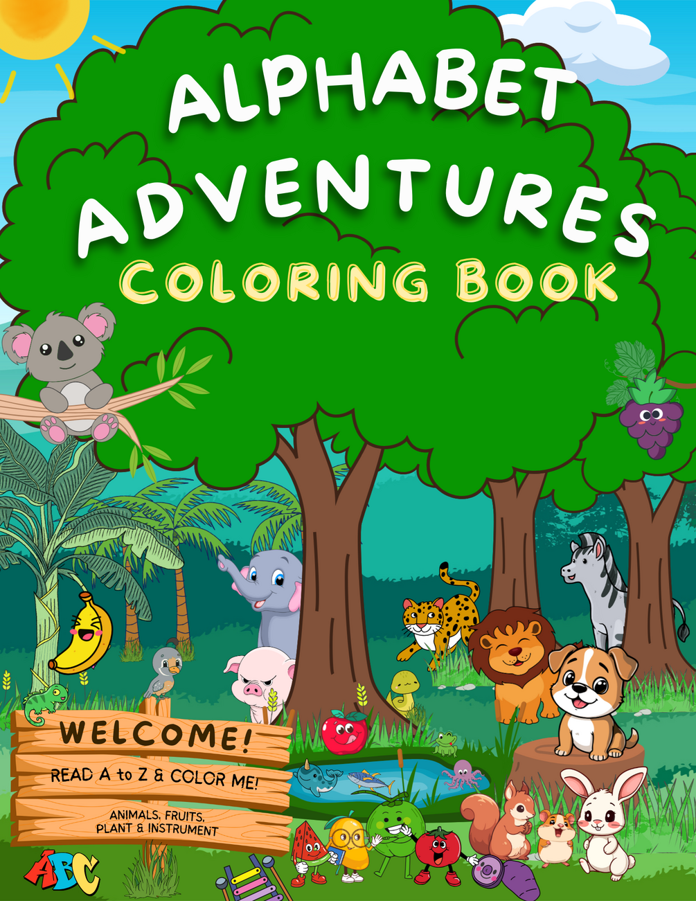 Alphabet Adventures Coloring Book
