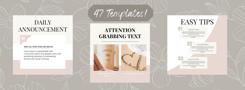 47 Faceless Instagram Post Templates