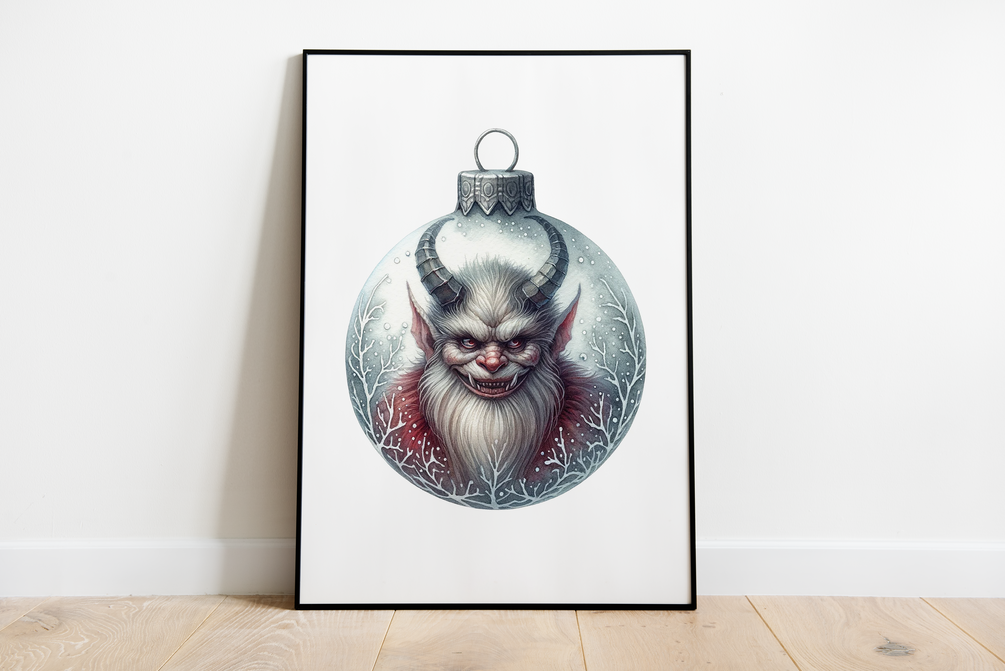Krampus Holiday Ornament Poster