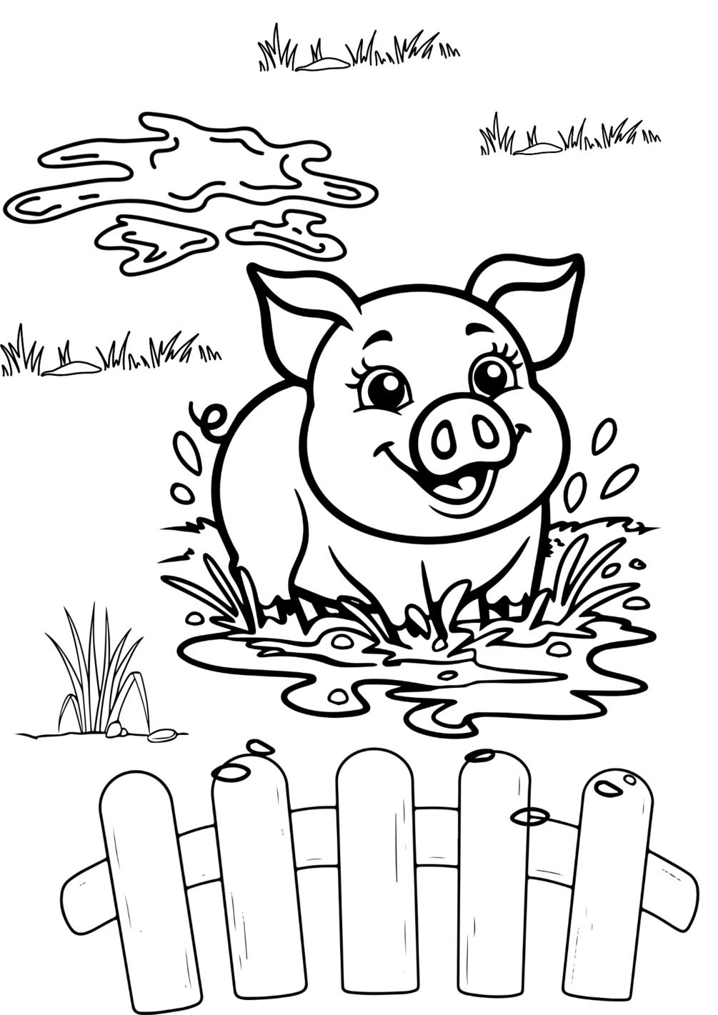 Farmyard Colors: A Fun Farm Animal Coloring Book
