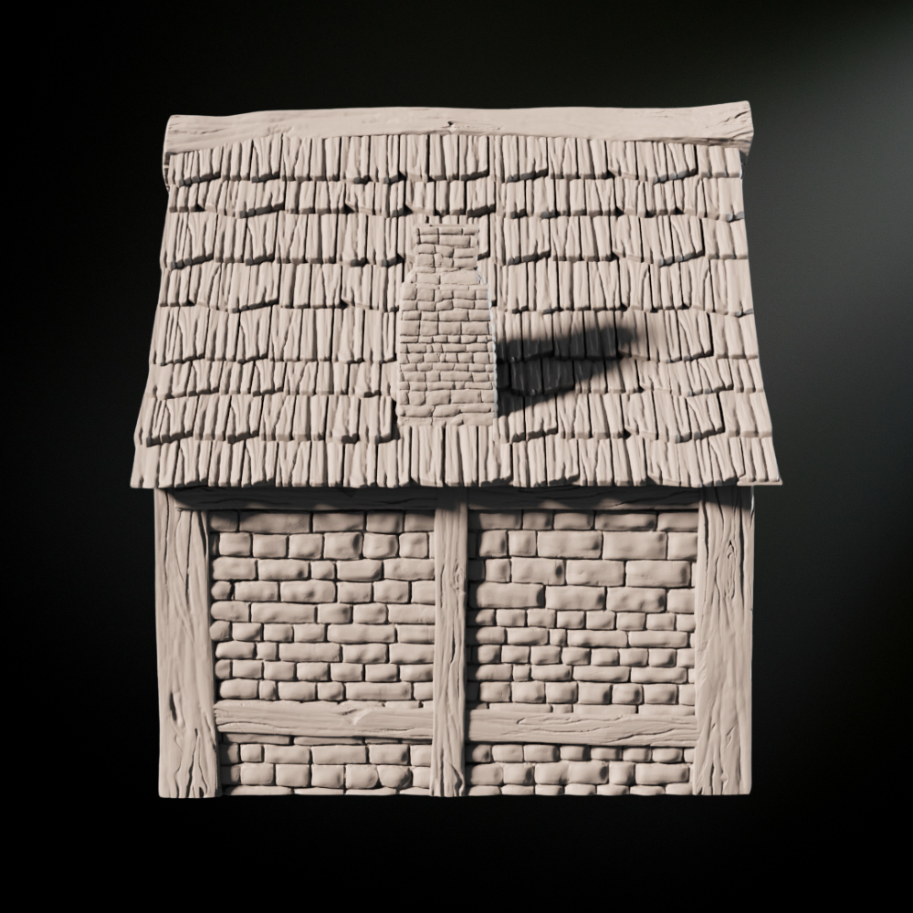 Medieval Fantasy Cottage House III STL - 3D Printable Terrain ...