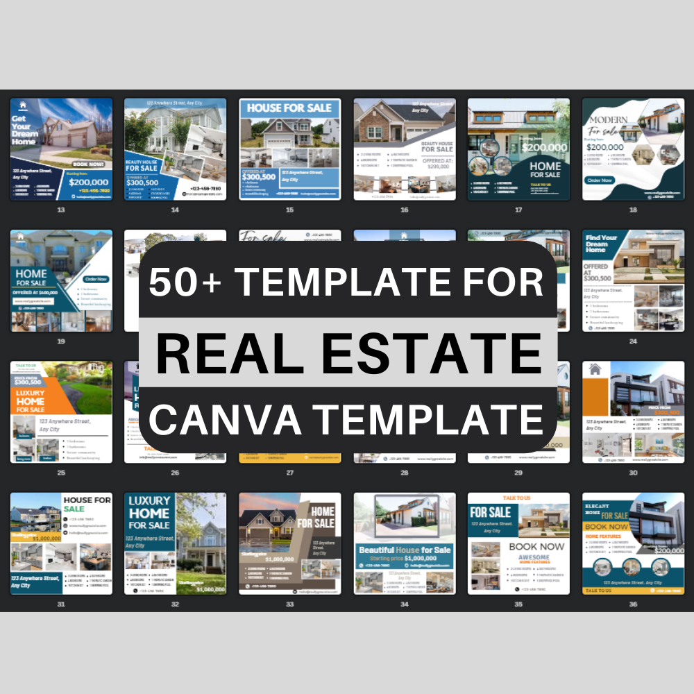 50+ New Real estate Canva template media social