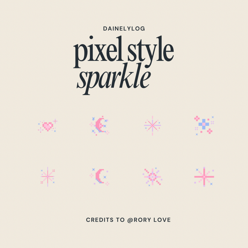 pixel style sparkle