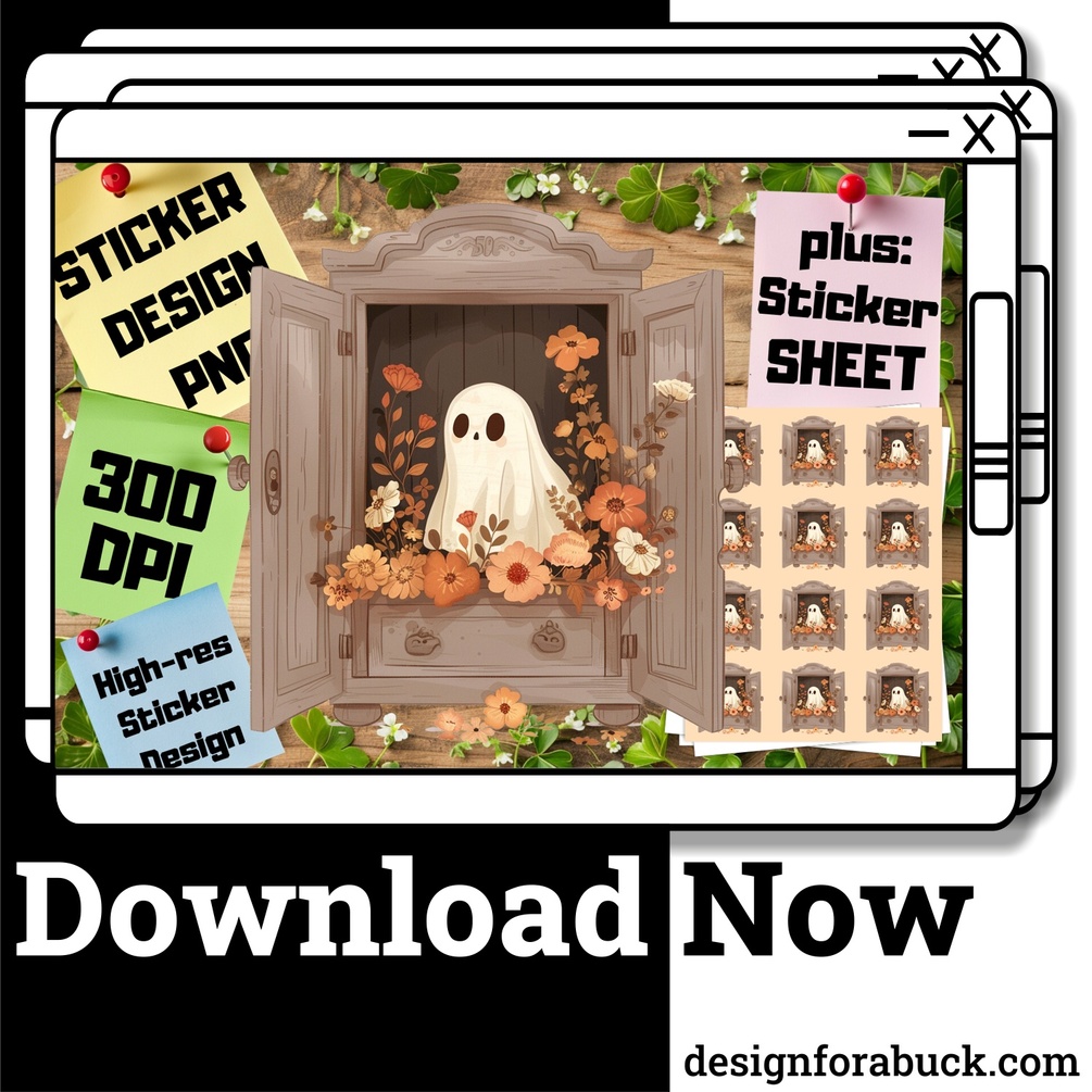 Swift Procurement: Cartoonish ghost, Spooky, Ghostie, Ghosty Sticker ...