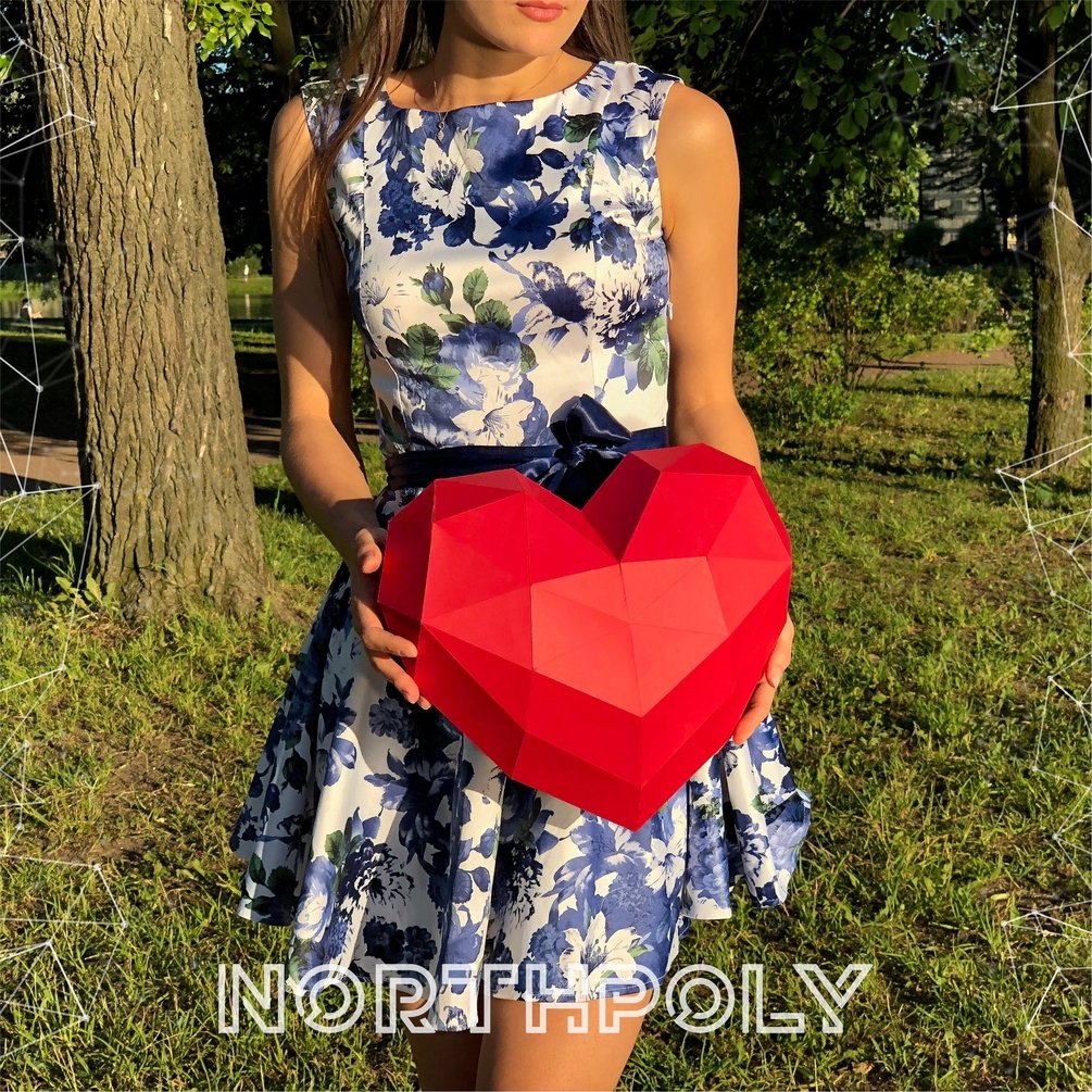 Heart Papercraft, St Valentines Day, Love, Pdf, Gurko, Pepakura ...