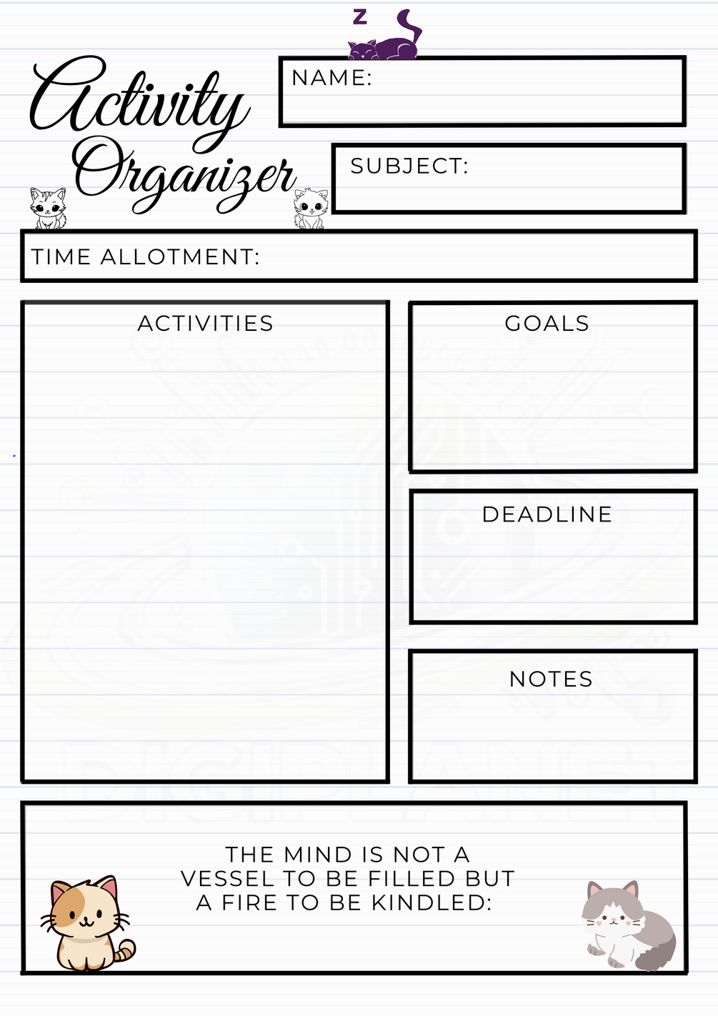 Activity Organizer(All Designs Pack)
