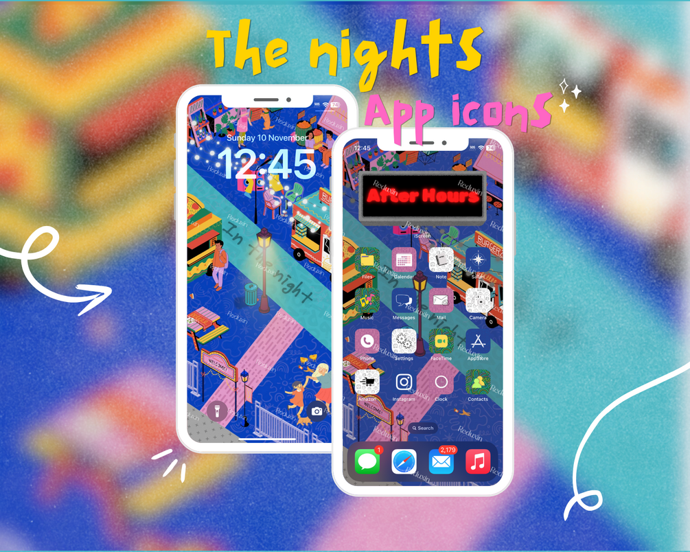 The Nights App Icon Set | IOS Theme | App Icons | Minimal