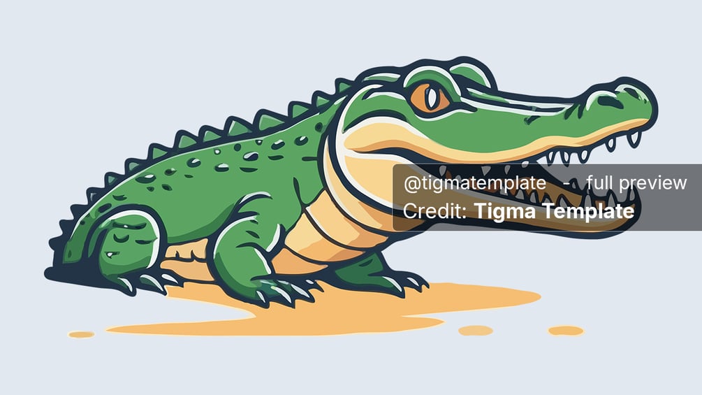 Dynamic Crocodile Vector - Free Digital Download