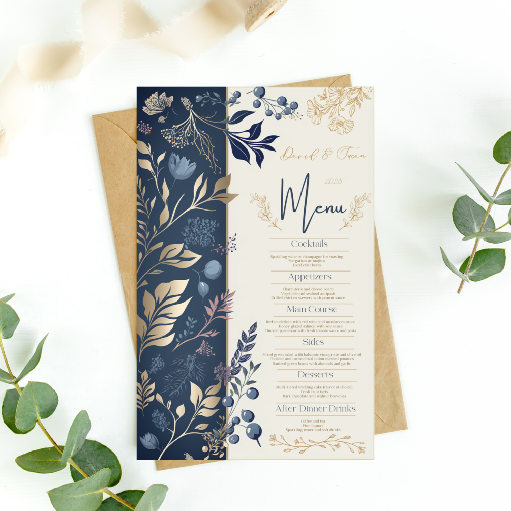 Canva Wedding Digital Paper For Invitations And Menus, Floral Borders ...