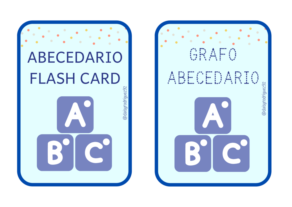 TARJETAS ABECEDARIO FLASH CARD Y GRAFOMOTRICIDAD IMPRENTA