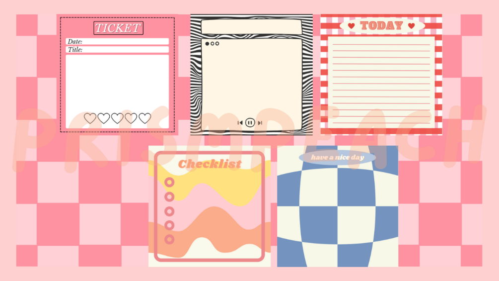 Retro Memo Pads set 1